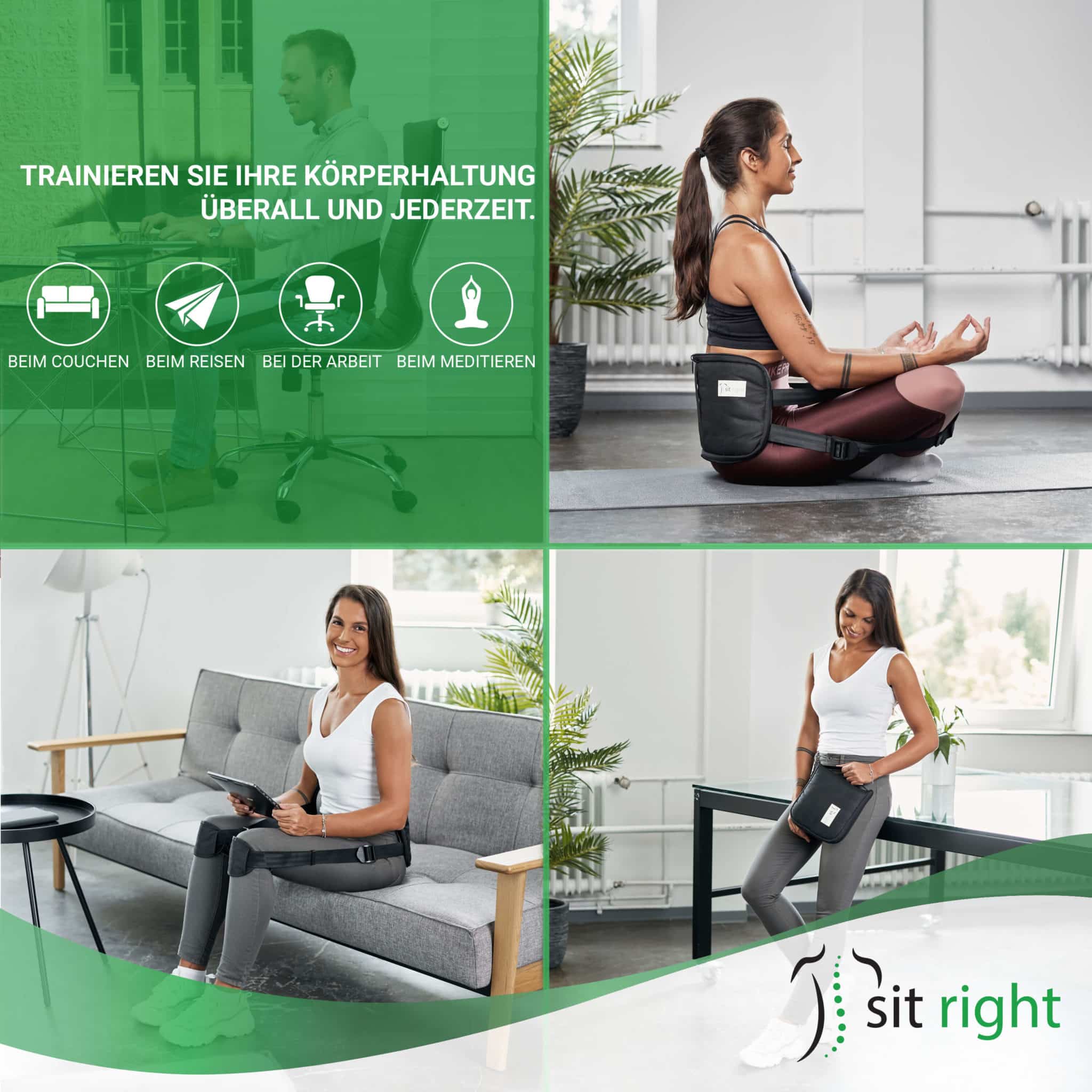 sit right Rückengurt für gesundes Sitzen - Rückentrainer für Damen & Herren *Updated Design 2024 ...